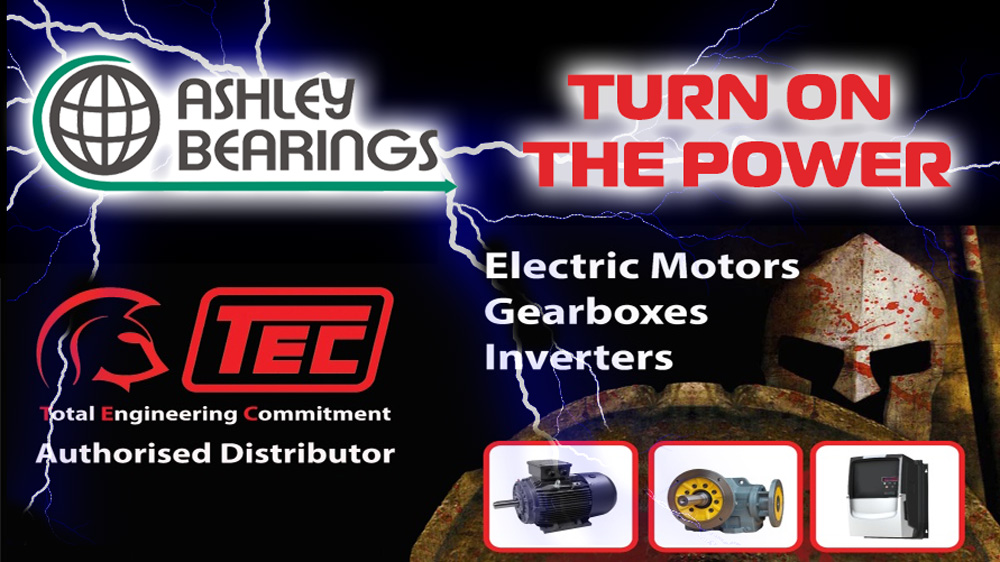 TEC electric motors, gearboxes & Inverters - Ashley Bearings Ltd